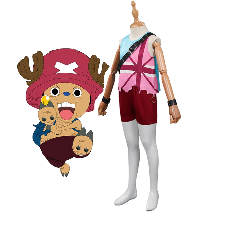Anime Film Red Tony Chopper Cosplay Costumes Role Playing Set Top Pants ...