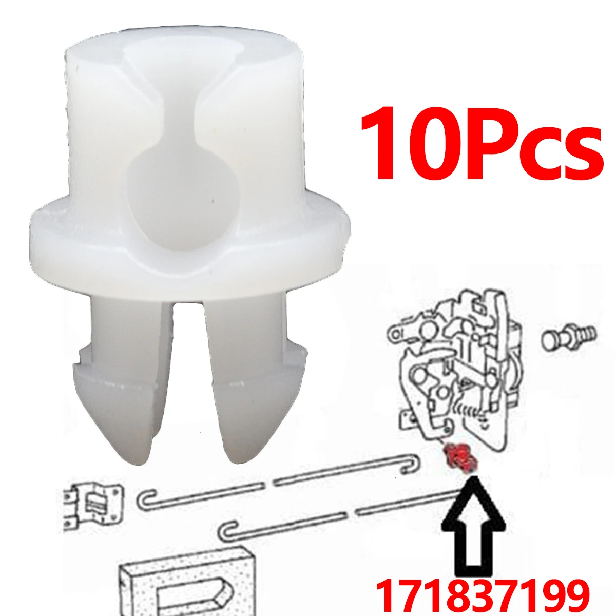 10X-Door-Lock-Rod-Conector-Linkage-Clips-For-VW-GOLF-MK1-MK2-MK3-MK4 ...