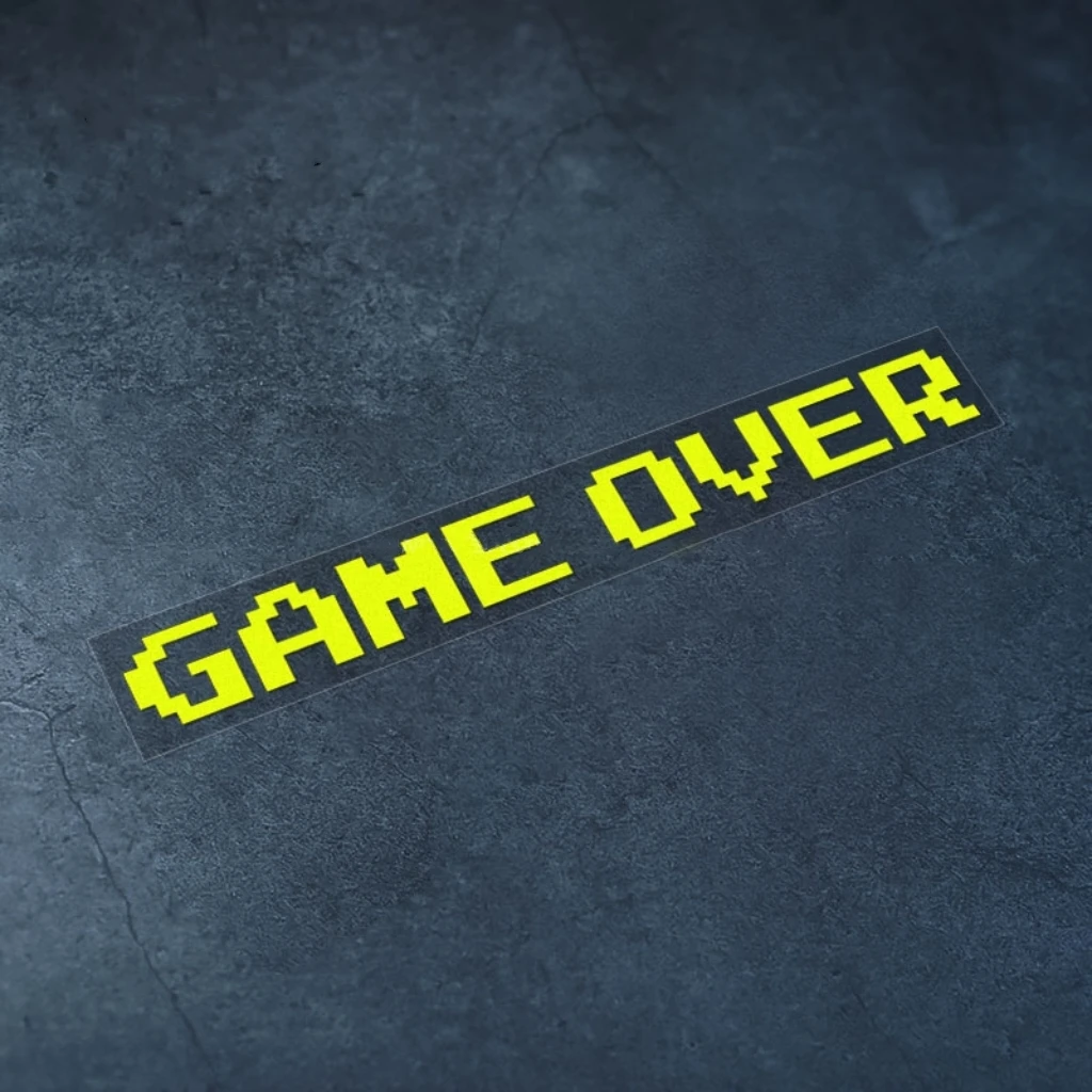 Mosaic-Funny-GAME-OVER-Stickers-Motorcycle-Car-Waterproof-Reflective ...