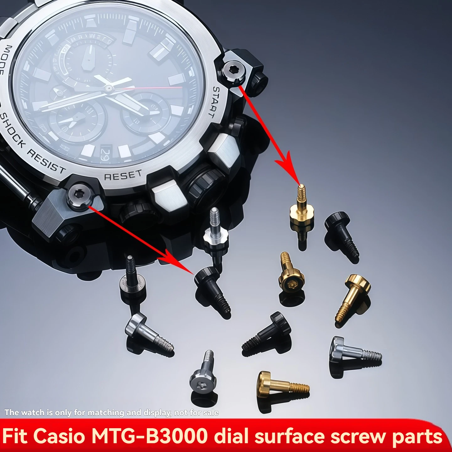 For Casio G-SHOCK MTG-B3000 Bezel Decorative Screw Nut Set Stainless ...