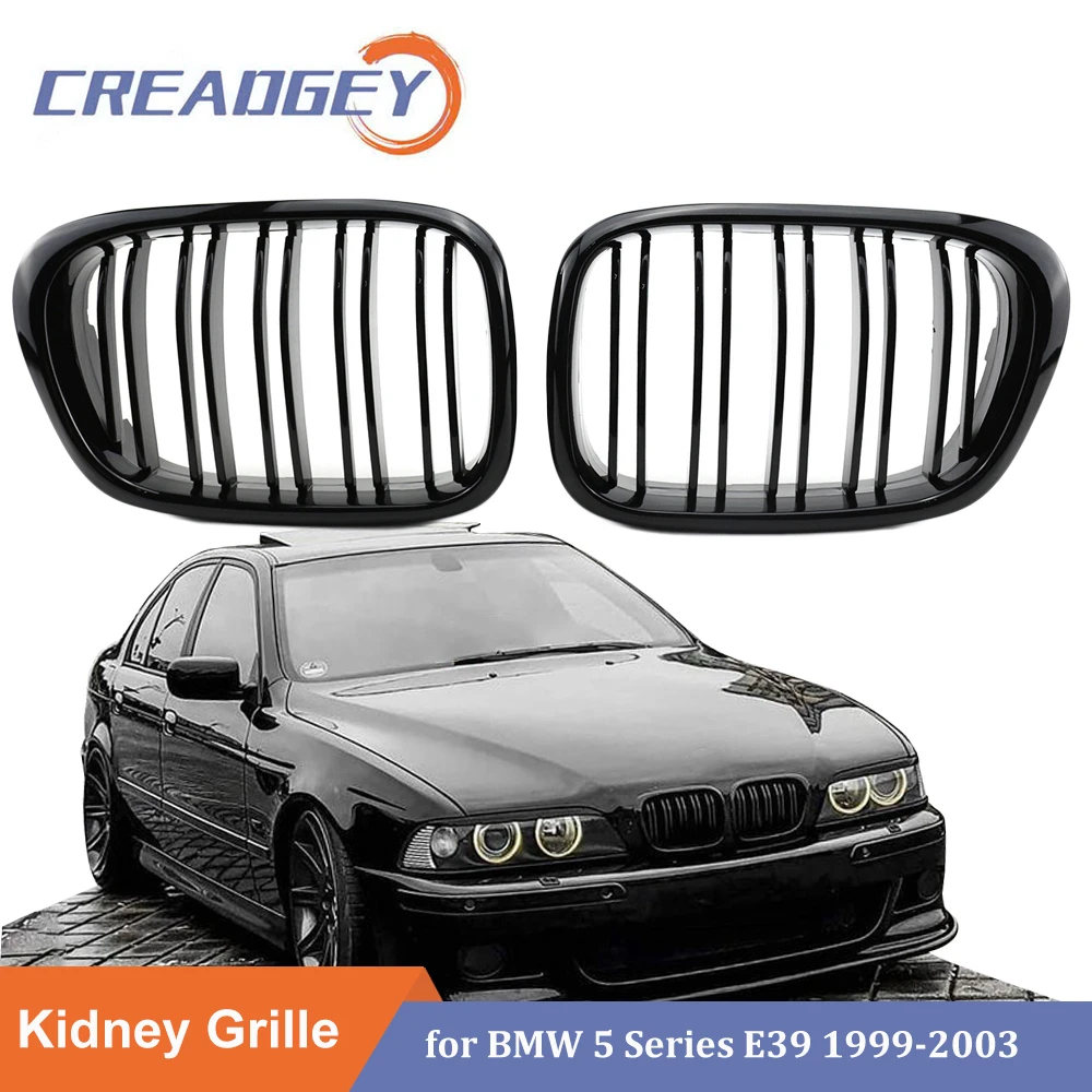 Car Gloss Matte Black Front Kidney Grille Double Slat Line Grill for ...
