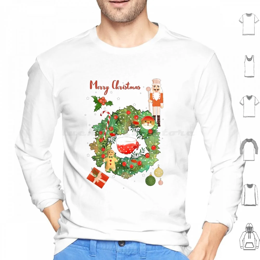 Sudaderas-con-capucha-de-Feliz-Navidad-y-Navidad-corona-de-Santa-Claus ...