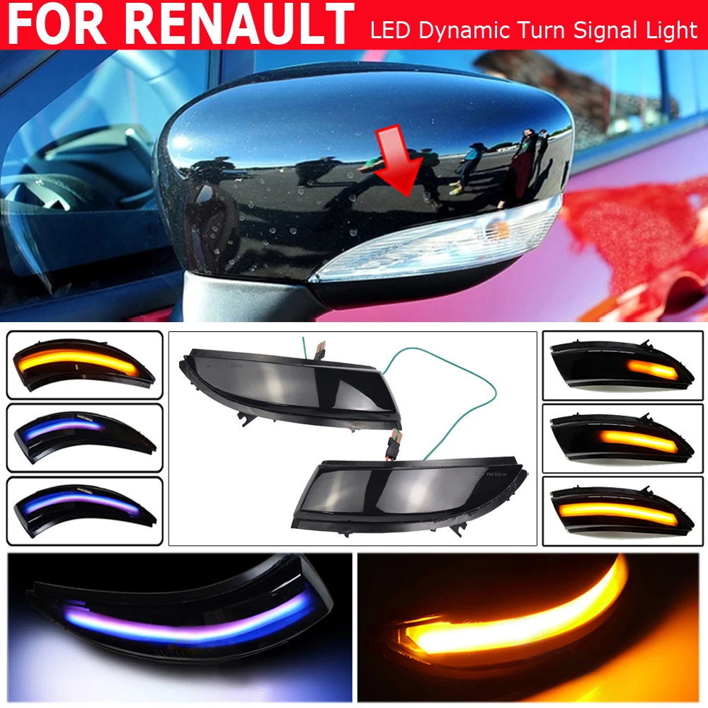 For-Renault-Clio-IV-MK4-Captur-J87-Dynamic-LED-Turn-Signal-Light-Side ...