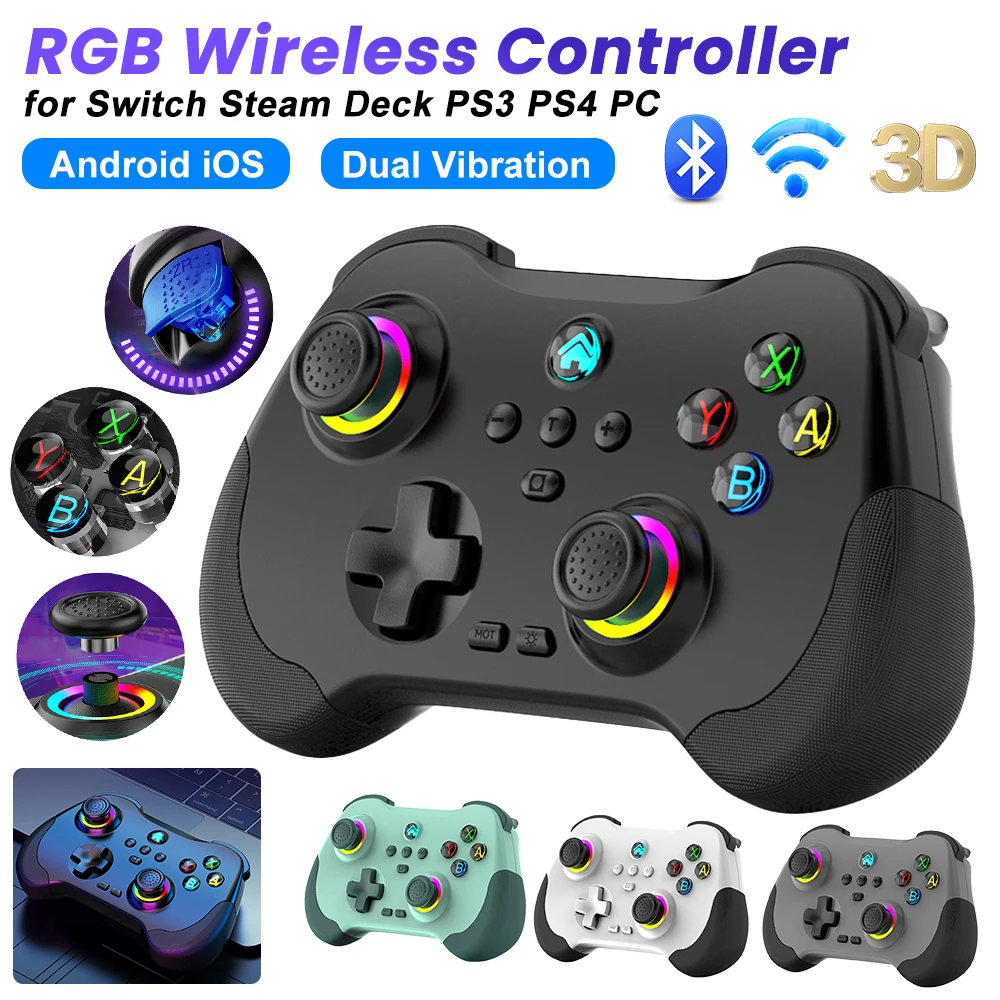 Controlador-de-Jogo-Sem-Fio-Z01-Arcade-GamePad-2-4G-Bluetooth-Program ...