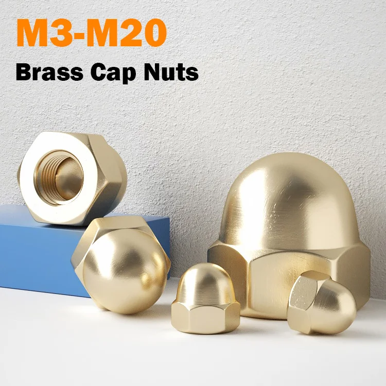 M3 M4 M5 M6 M8 M10 M12 M14 M16 M18 M20 Brass Cap Hex Nuts Brass Cap ...