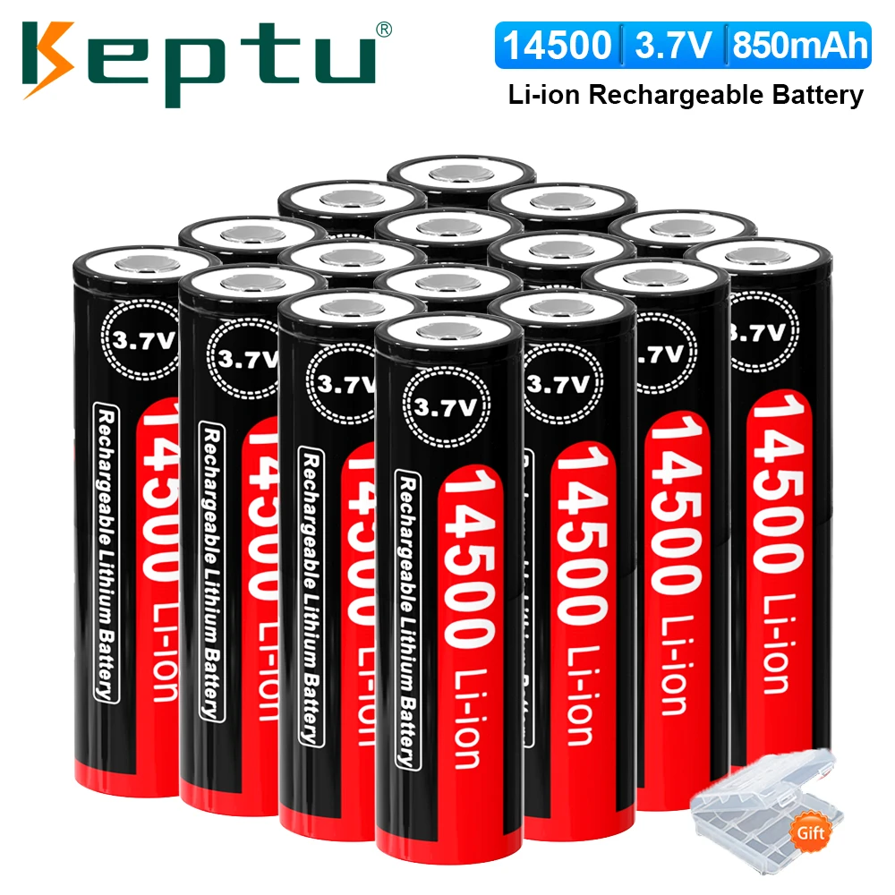 14500 AA 3.7V Rechargeable Lithium Battery 850mAh For Remote Control ...