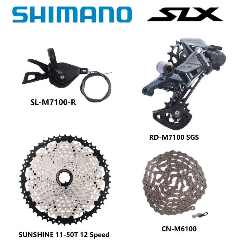 SHIMANO SLX Series SL-M7100 Shifter RD-M7100 SGS Rear Derailleur 1x12 Speed CN-M6100 Chain ...