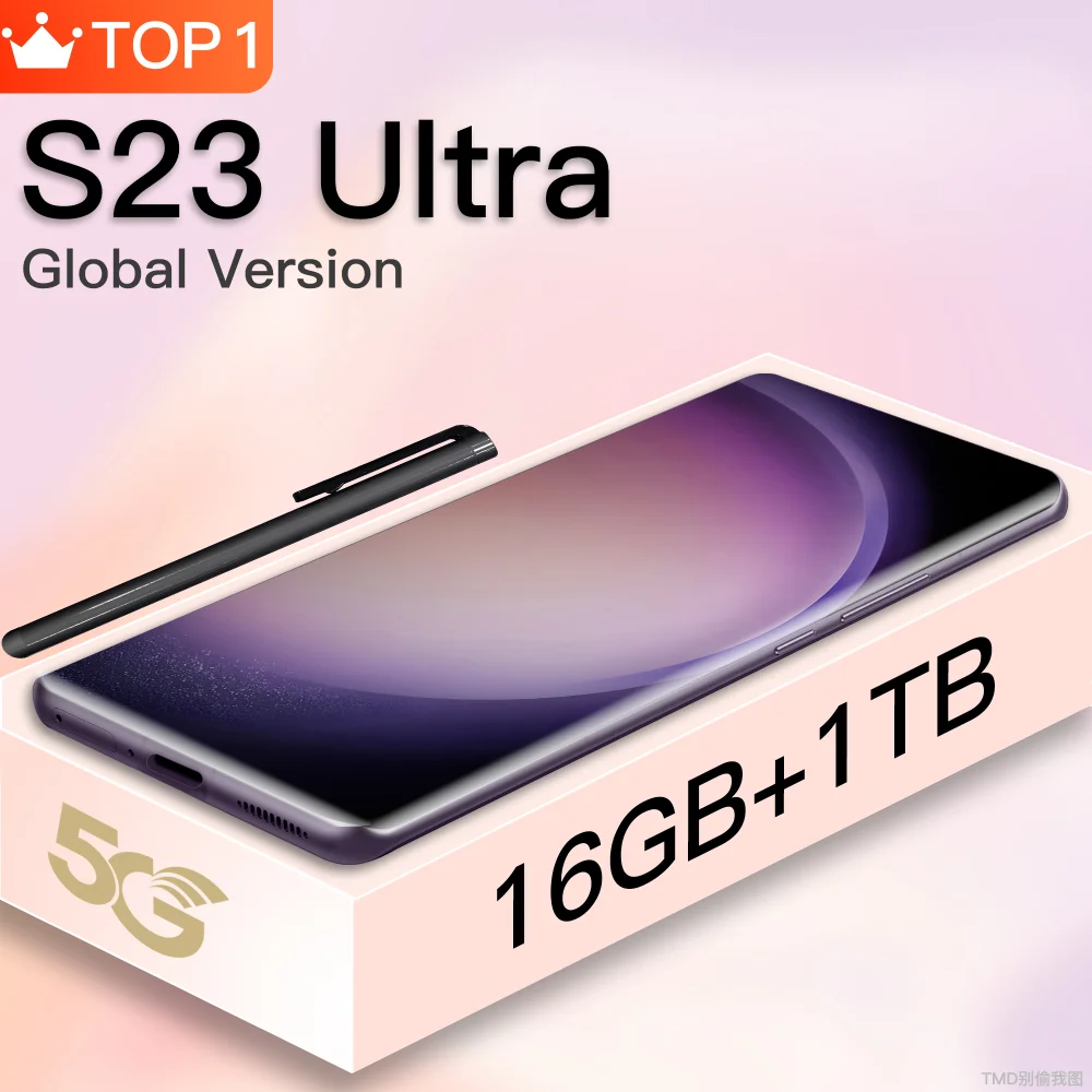 Teléfono Inteligente S23 Ultra versión Global, smartphone con Snapdragon 8 Gen 1, pantalla ...