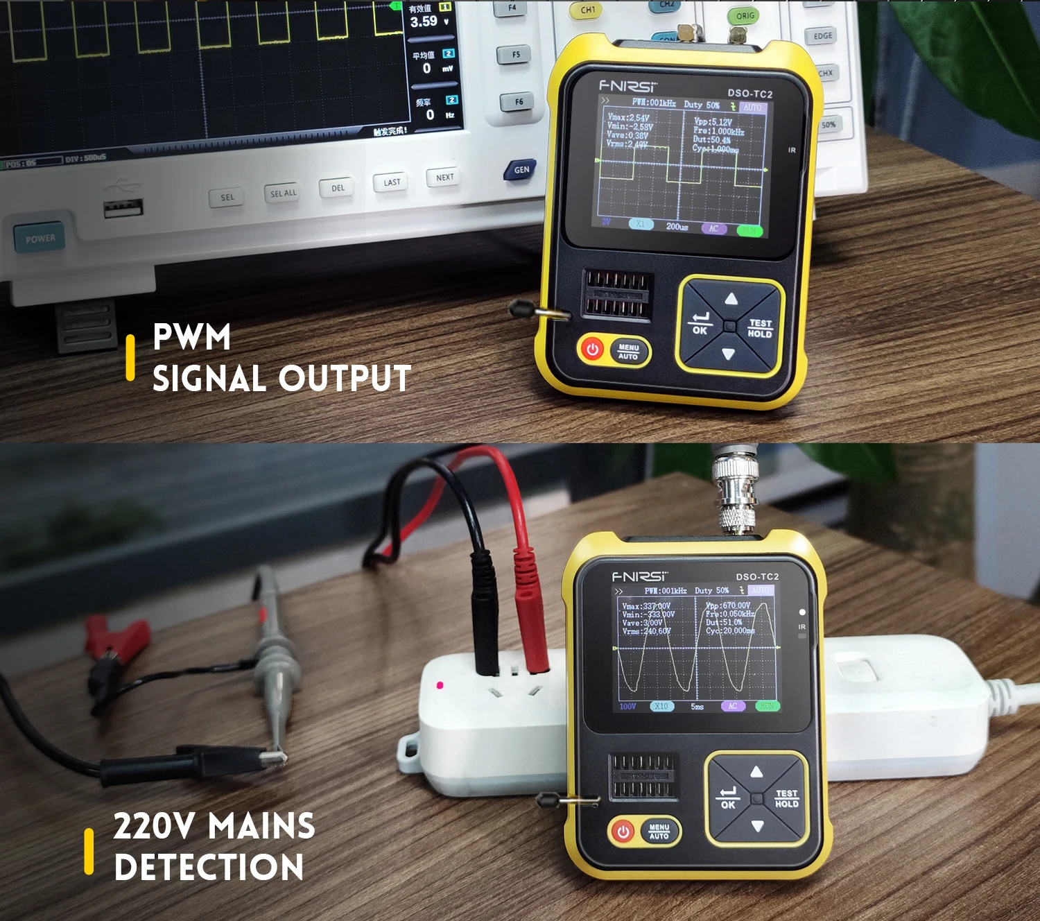 Портативный цифровой осциллограф FNIRSI DSO-TC2 измеритель ESR+LCR метр ...