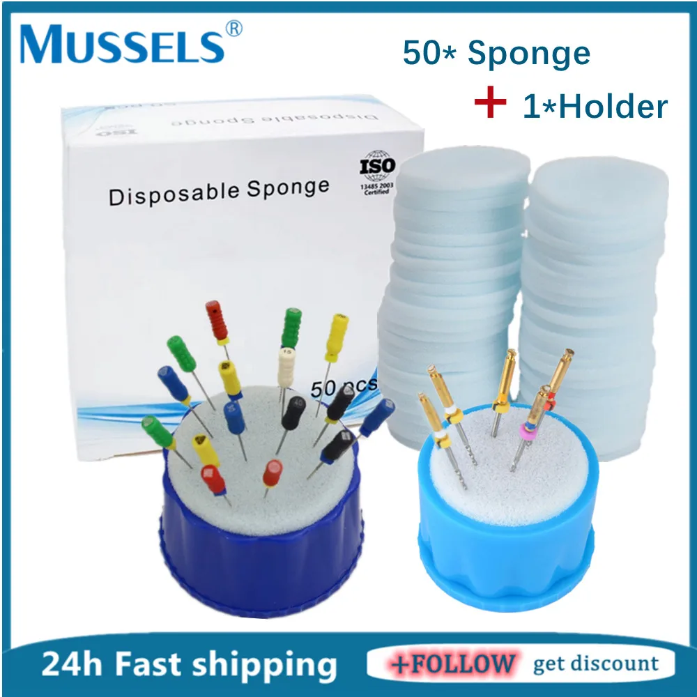 1-BOX-Disposable-Foam-Dental-Endo-Files-Clean-Stand-Sponge-Pad-Root ...