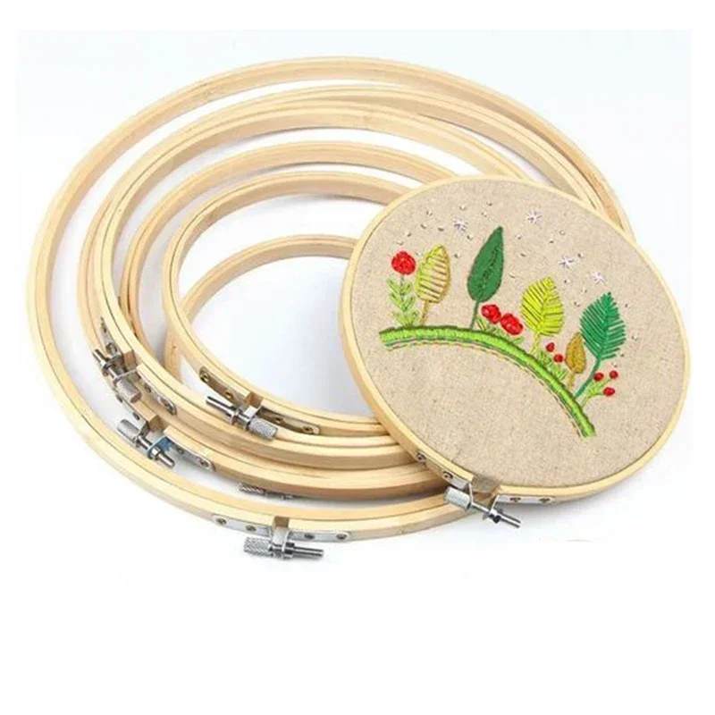25cm-Wooden-Embroidery-Frame-Set-Bamboo-Embroidery-Hoops-Rings-for-DIY ...