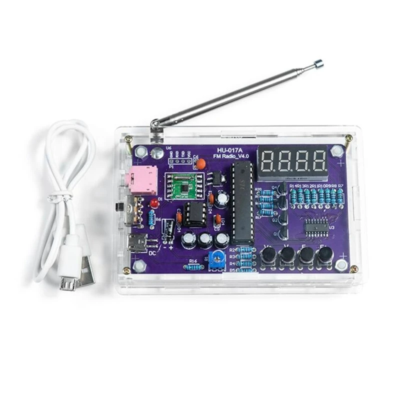 DIY-FM-Radio-Electronic-Kits-Adjustable-Frequency-87-108MHz-Digital ...