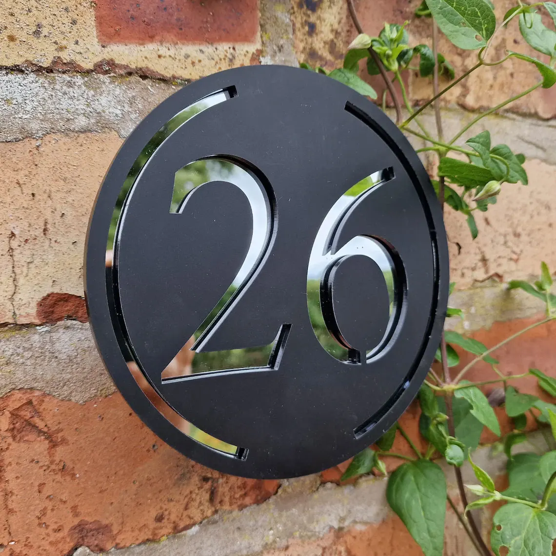 Personalised-Modern-House-Number-Round-Square-Mirrored-Door-Number-Sign ...