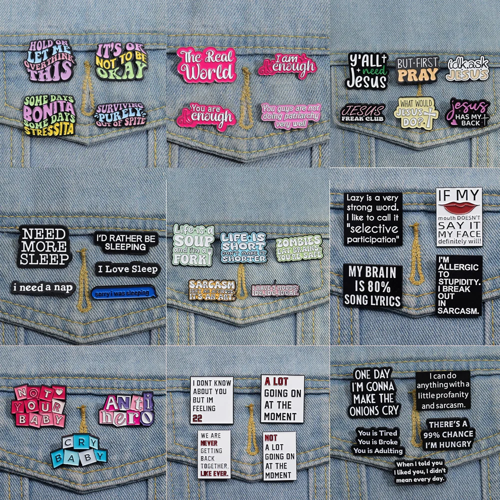 2-7Pcs-Creative-Letter-Brooch-Pink-Girl-Math-Jesus-Code-Science-Book ...