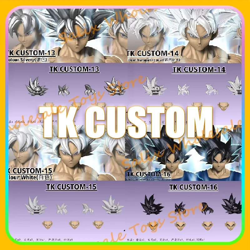 In Stock TK CUSTOM Son Goku Head Sculpt Dragon Ball Ultra Instinct Goku ...