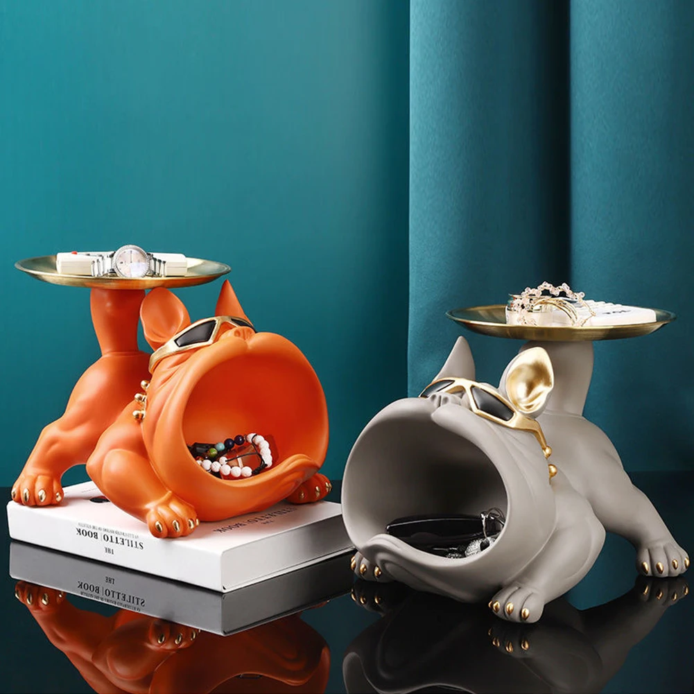 Resin-Dog-Statue-Living-Room-Decor-Dog-Sculpture-Table-Tray-Ornaments ...