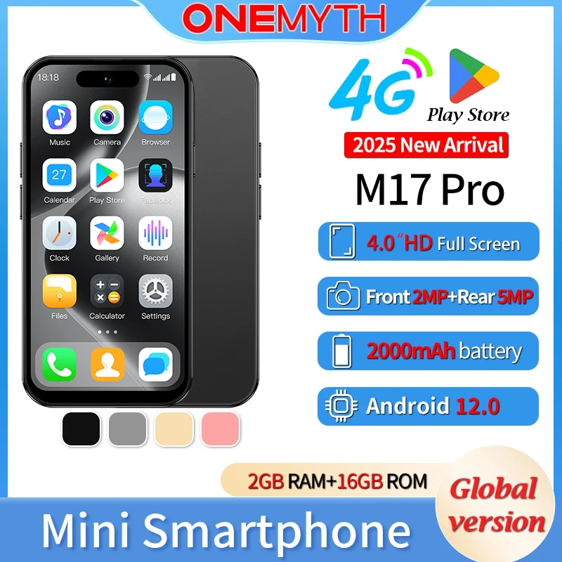 Nuevo ONEMYTH M17 Pro Mini Smartphone 4G Dual SIM 4,0 ''HD pantalla ...