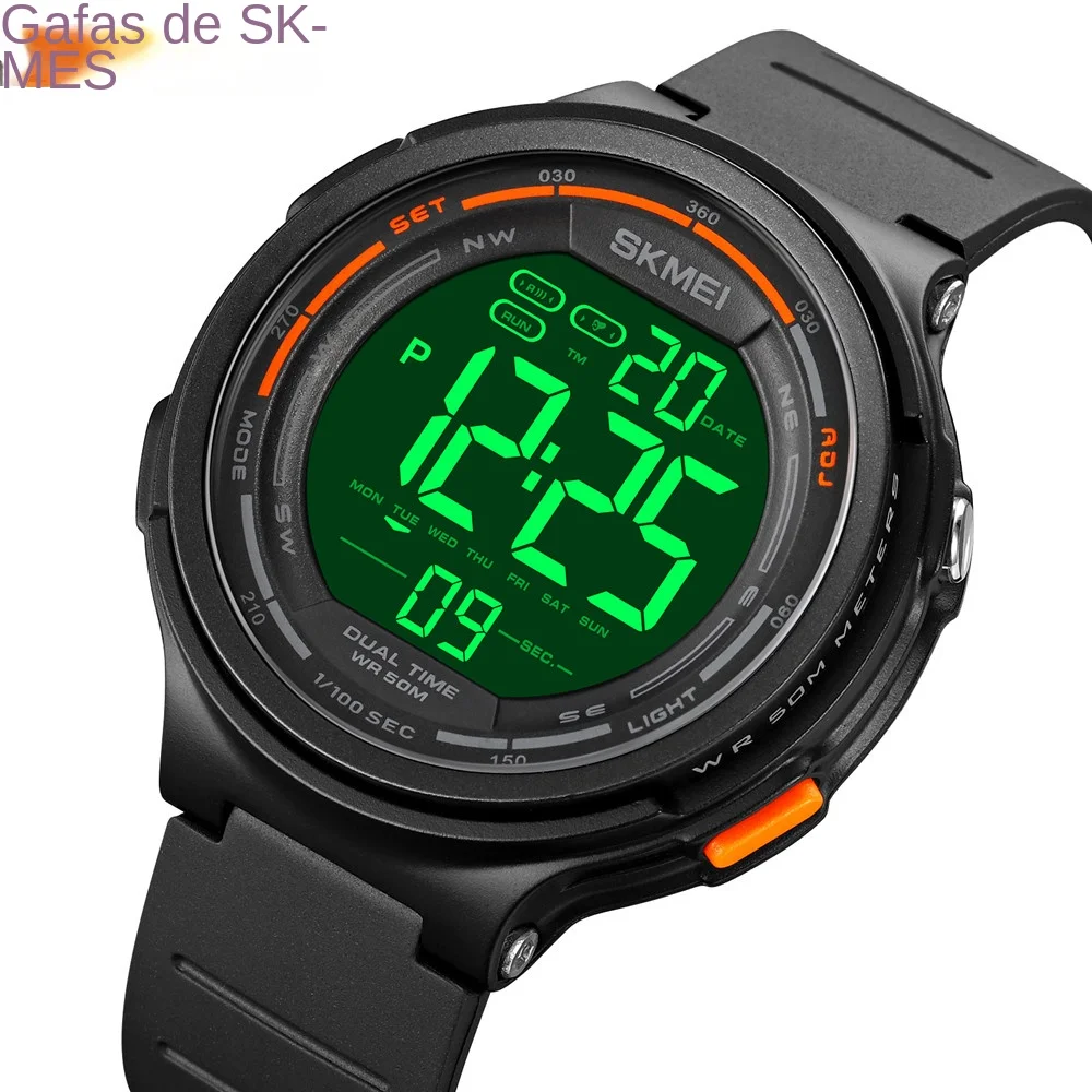 SKMEI-reloj deportivo Digital para hombre, cronógrafo con luz LED, resistente al agua, 5Bar, 1841