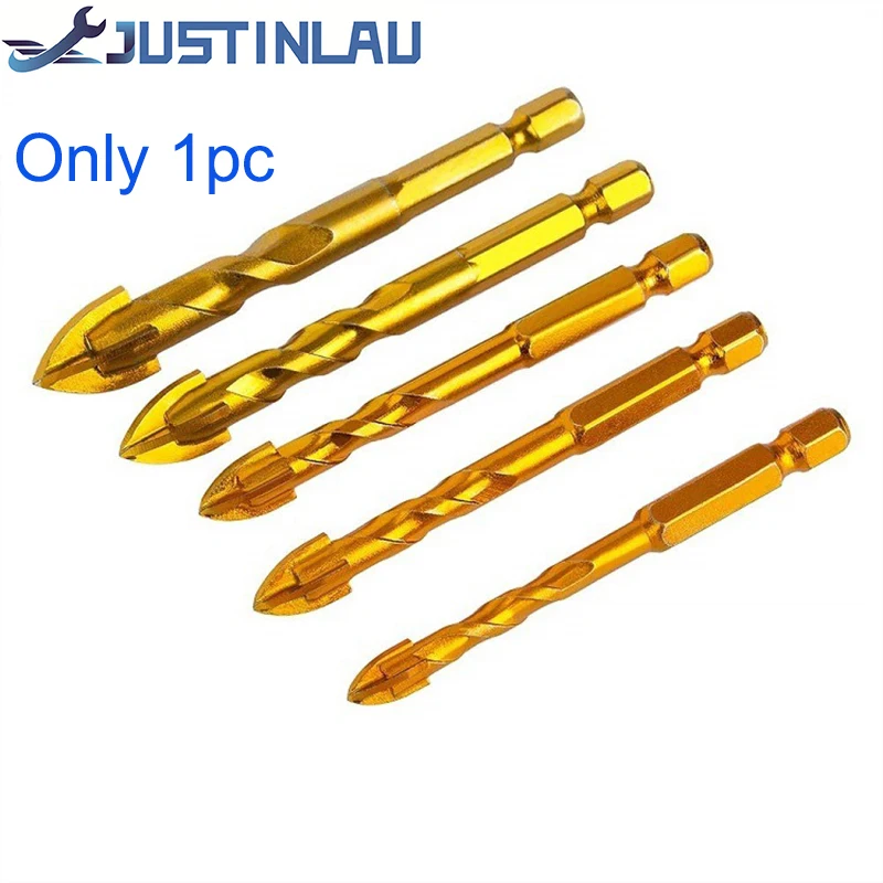 JUSTINLAU-1Pc-Hex-Shank-Titanium-Tungsten-Drill-Bit-Carbide-Tile-Glass ...