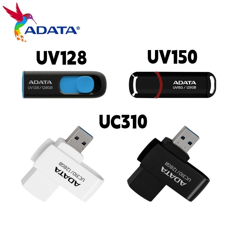 ADATA-USB-3-2-Flash-Drive-128GB-UV128-UV150-UC310-Speed-up-to-100MB-s ...