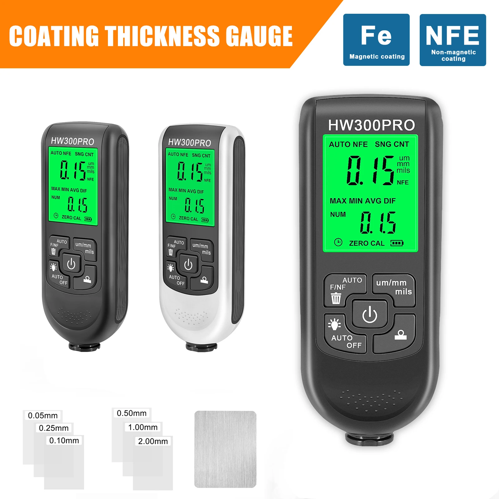 HW-300PRO-Car-Paint-Thickness-Gauge-0-2000UM-Fe-NFe-Paint-Thickness ...