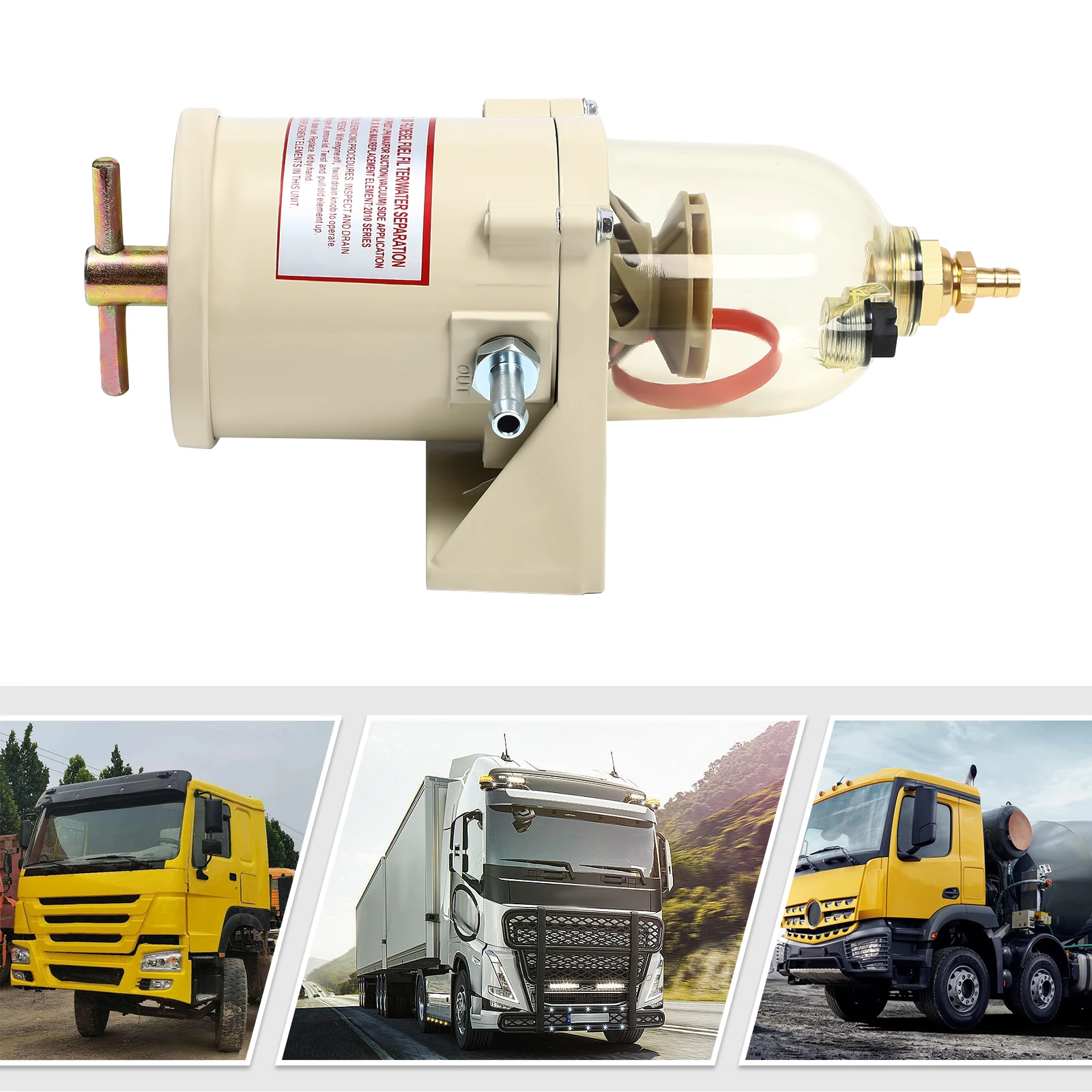 Diesel Fuel Filter Water Separator 500FG 500FH Aluminum Alloy Diesel ...