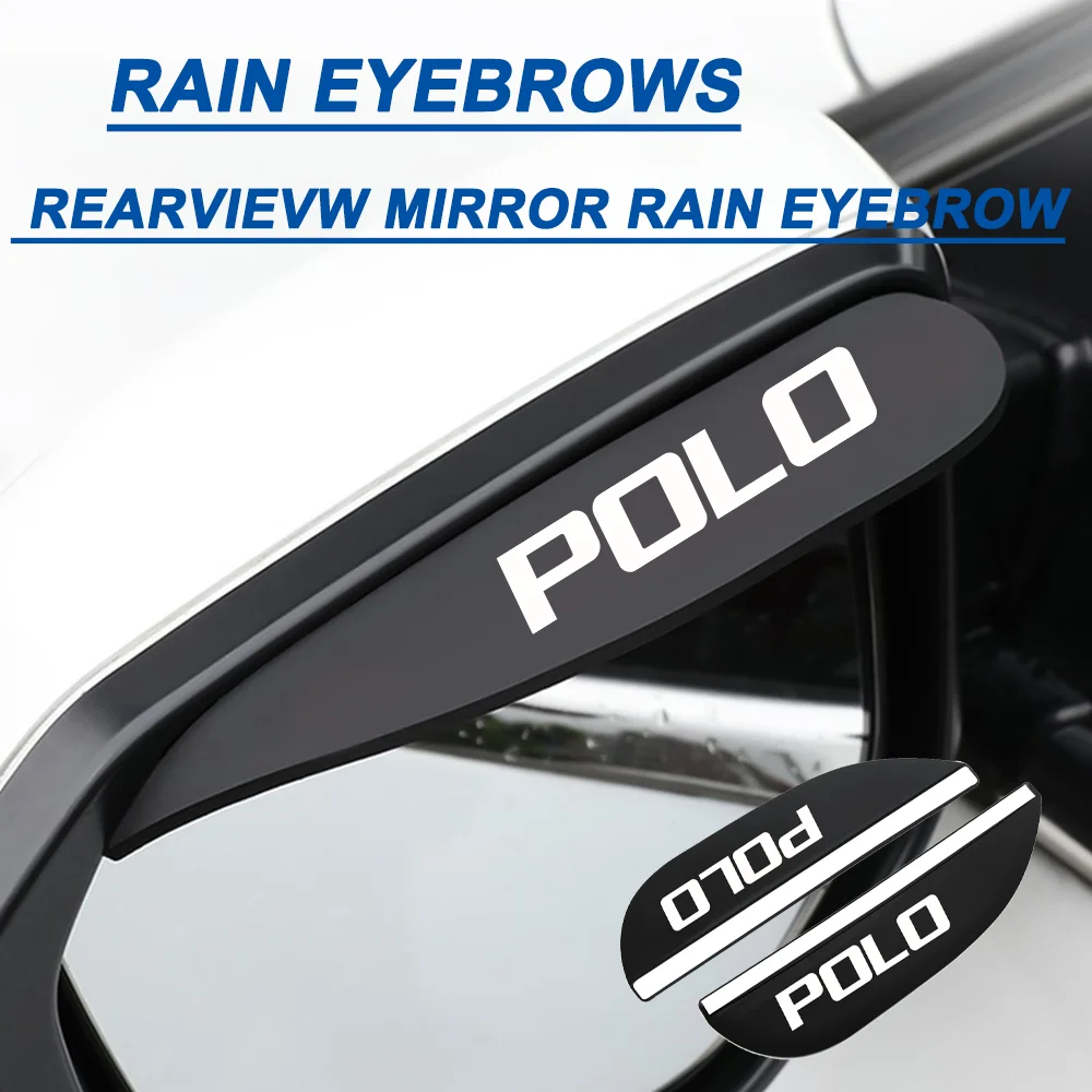 2pcs For Volkswagen Polo Car Side Rear View Mirror Rain Eyebrow Visor ...