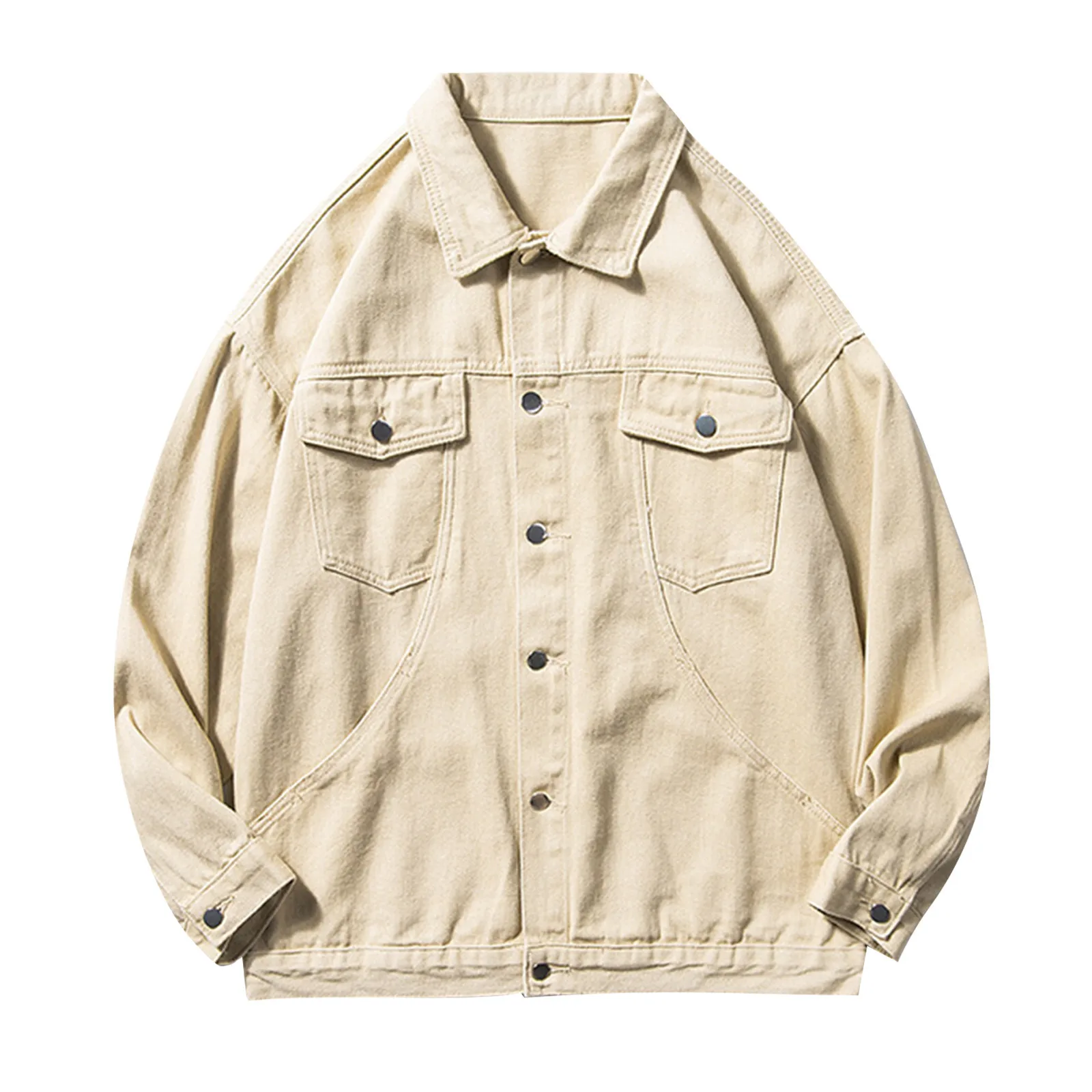 Autumn-New-Men-Oversize-White-Denim-Jacket-Streetwear-Cotton-Casual-All ...