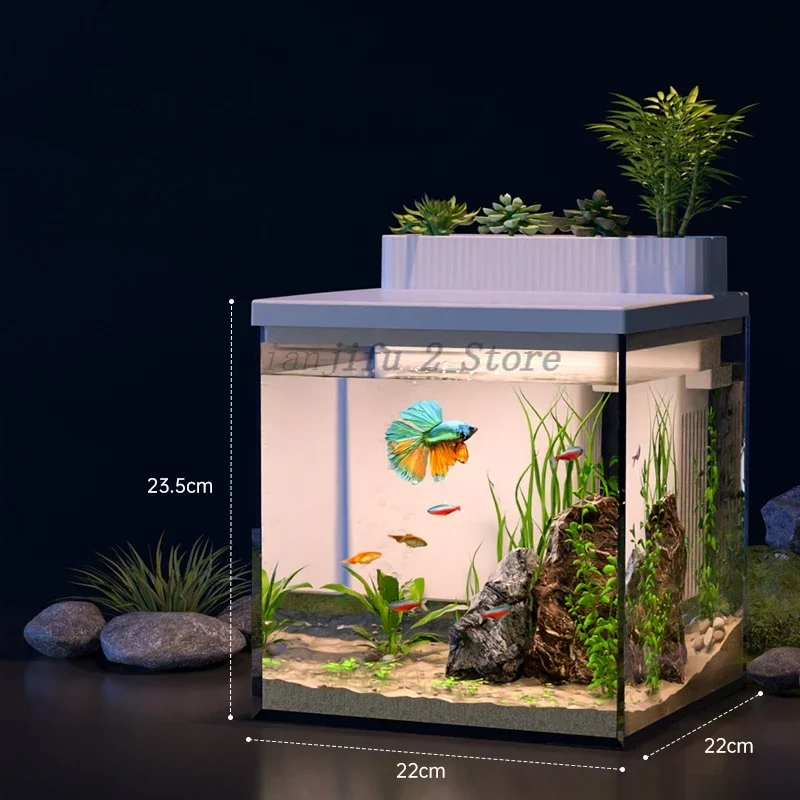 Vivarium-Glass-Aquariums-Fish-Tank-Desktop-Home-Mini-Small-Aquariums ...