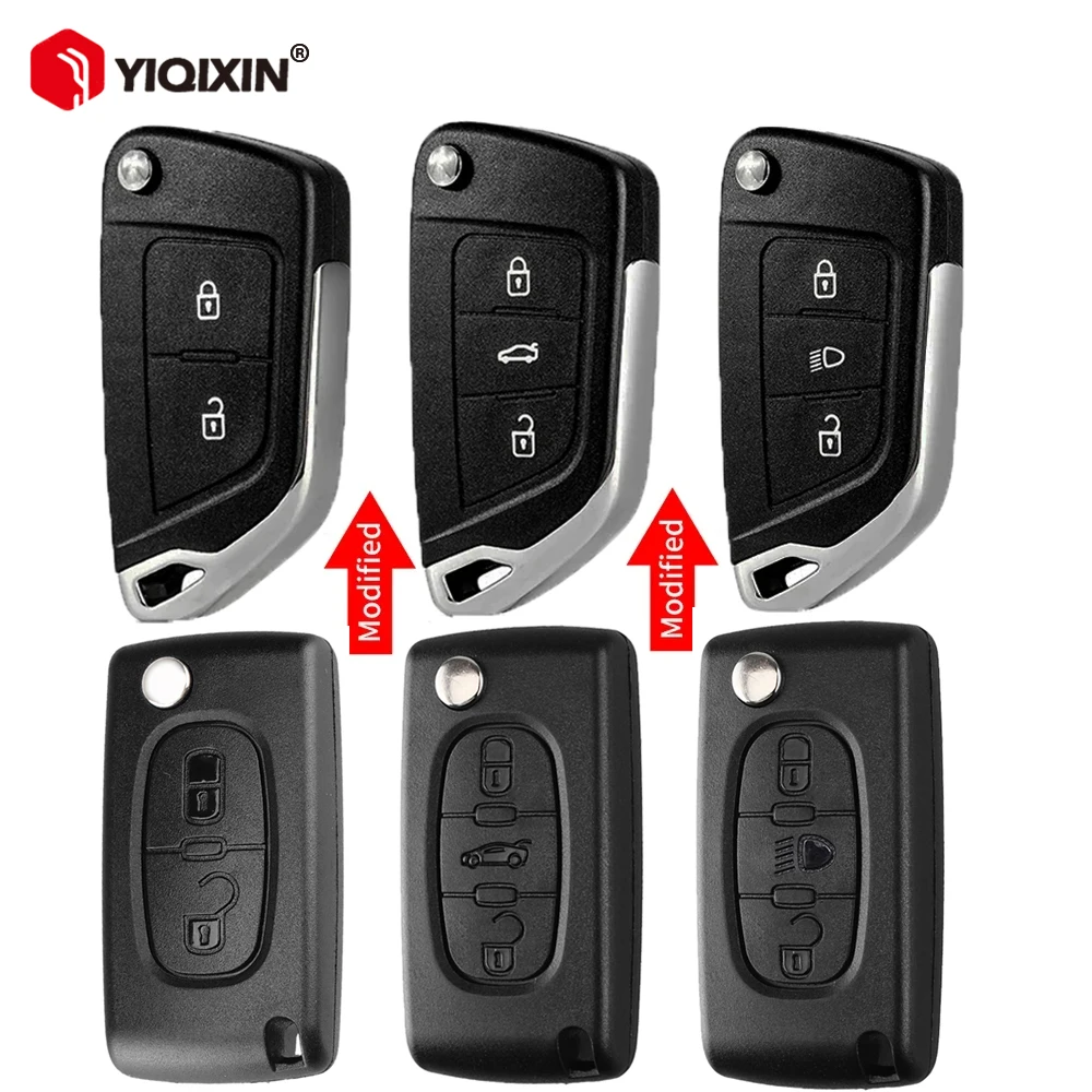 Modified-Remote-Car-Key-Shell-For-Peugeot-107-207-307-407-306-308-408 ...