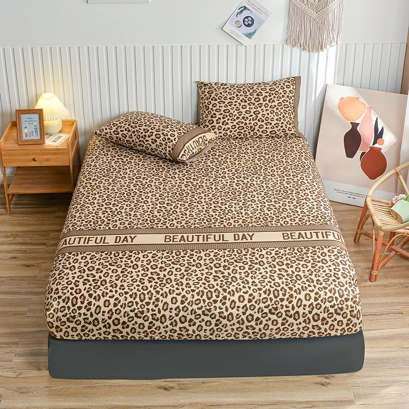 Leopard-Print-Fitted-Sheet-Wild-Animal-Cheetah-Skin-Texture-Bed-Cover ...