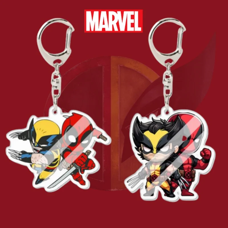 New-in-Deadpool-Wolverine-Keychains-Print-Superhero-Stainless-Steel ...