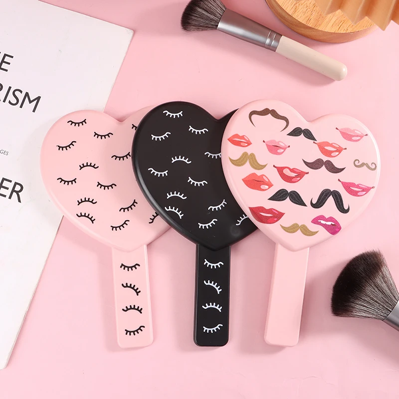 Eyelash-Extension-Handheld-Makeup-Mirror-Heart-Shape-Makeup-Vanity ...