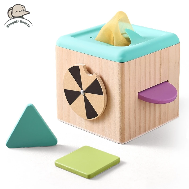Montessori-Toys-0-12-Months-Baby-Wooden-Magic-Tissue-Box-6-sided ...