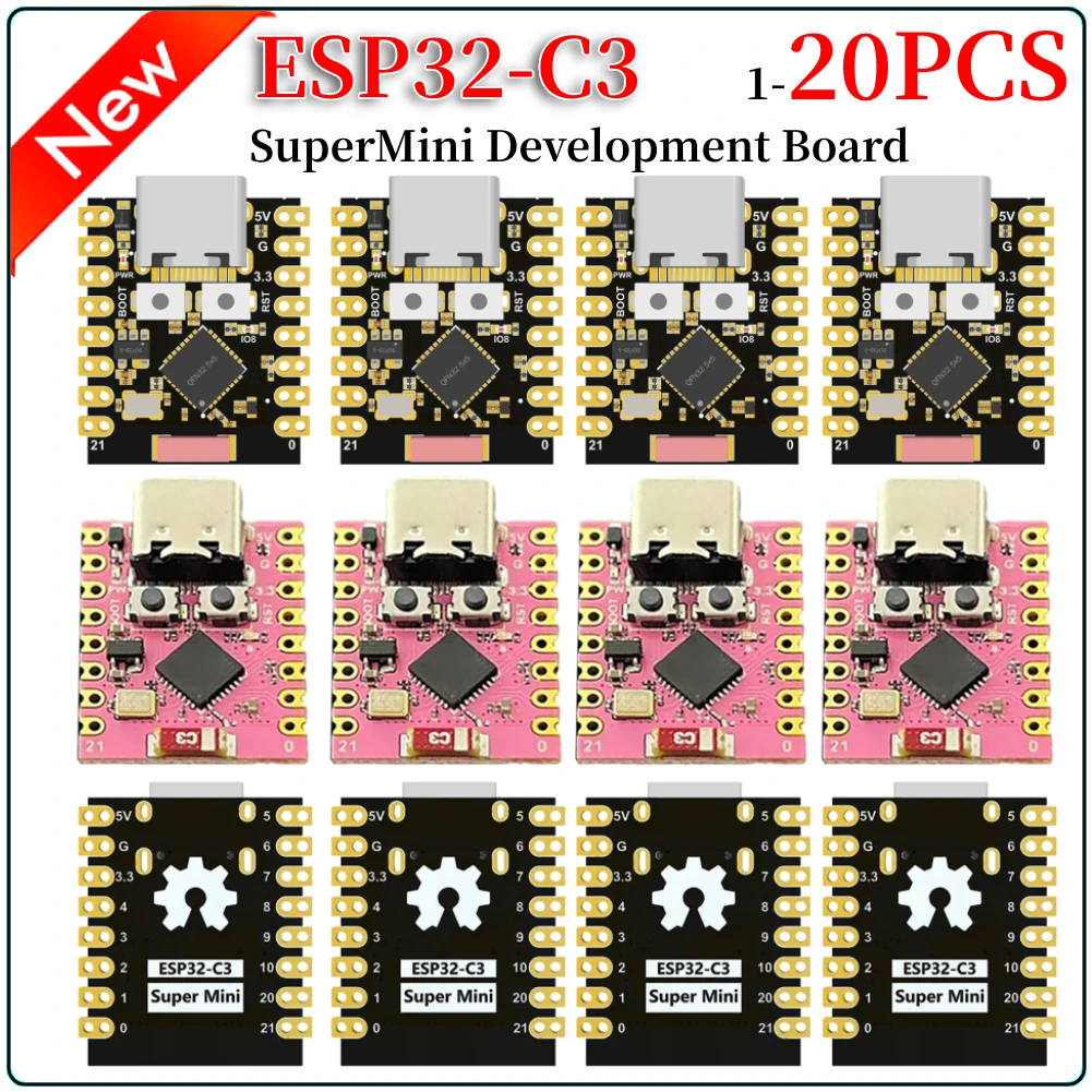 1-20PCS-ESP32-C3-Development-Board-3-3-6V-Power-Low-Power-ESP32-Super ...