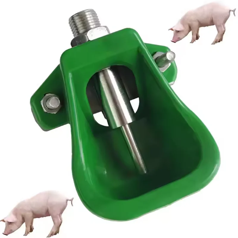 Automatic Green Plastic Piglet Drinking Water Bowl Water Nipple Drinker ...