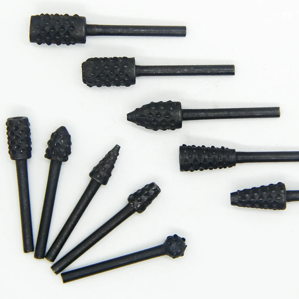 10pcs-Set-Rotary-Rasp-File-3mm-Shank-Burr-File-Rasp-Woodworking-Drill ...