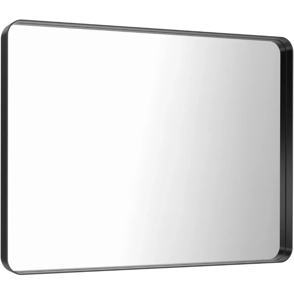 Black Metal Bathroom Mirror - Pikstok