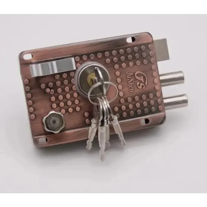 Exterior Iron Door Locks Security Anti-theft Lock Multiple Insurance ...