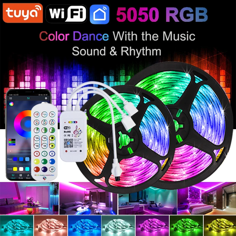 Led-Strips-Tuya-Wifi-Led-Lights-Strip-5050-Rgb-Led-Tape-30M-220V-Neon ...