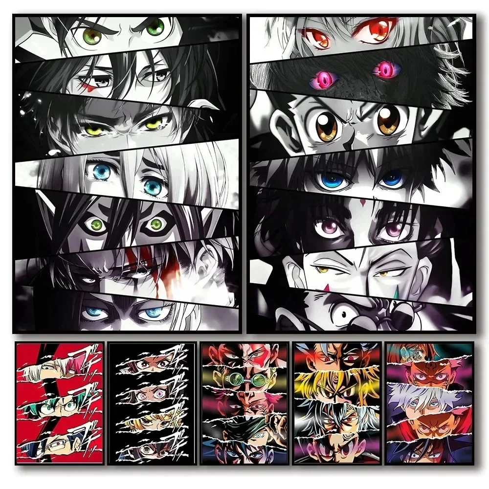 Anime Figure Eyes Poster Aesthetic Hunter X Hunter Attack Titan D-emon ...