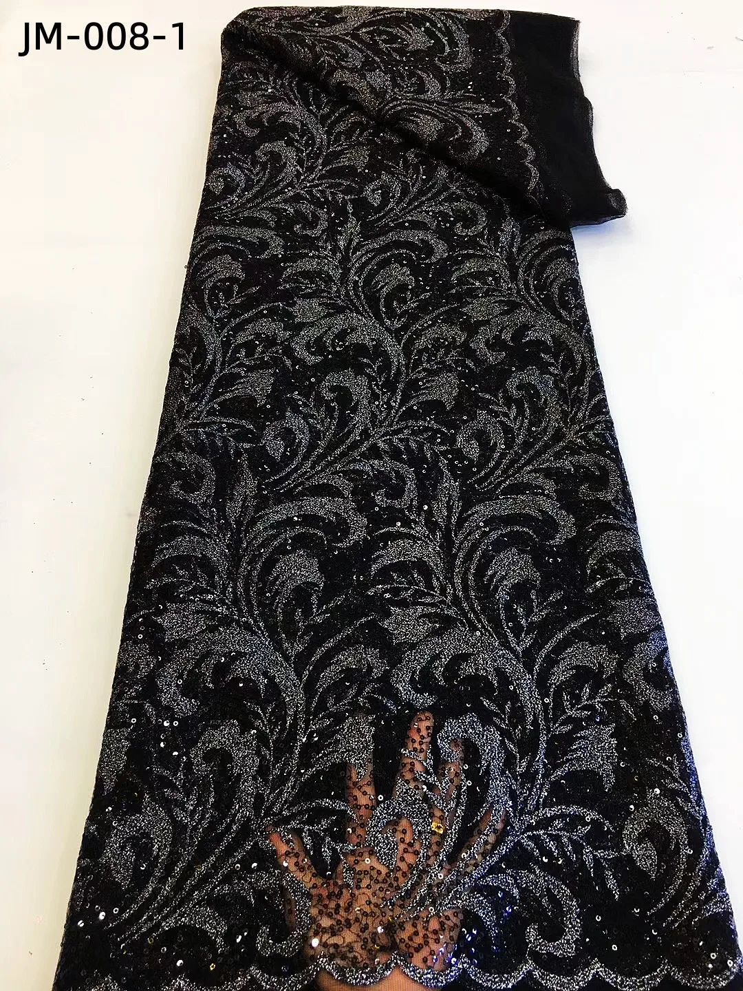 Ouro preto organza tecido material de renda 2023 onda design ...