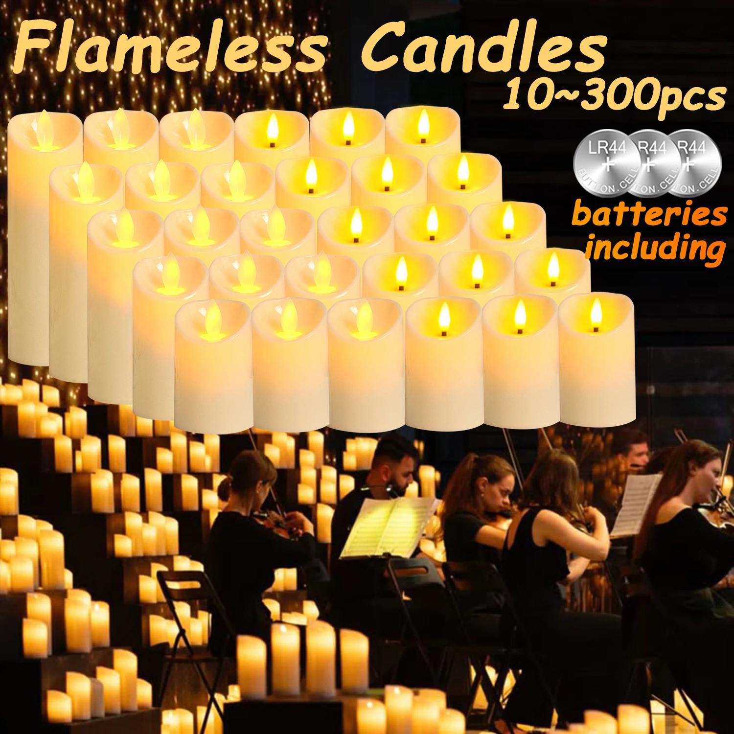 10~200pcs LED Candles Wedding Candles Battery Operated Candles ...
