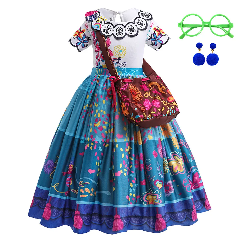 Girls Princess Costume Children Encanto Halloween Swing Flared Clothes ...