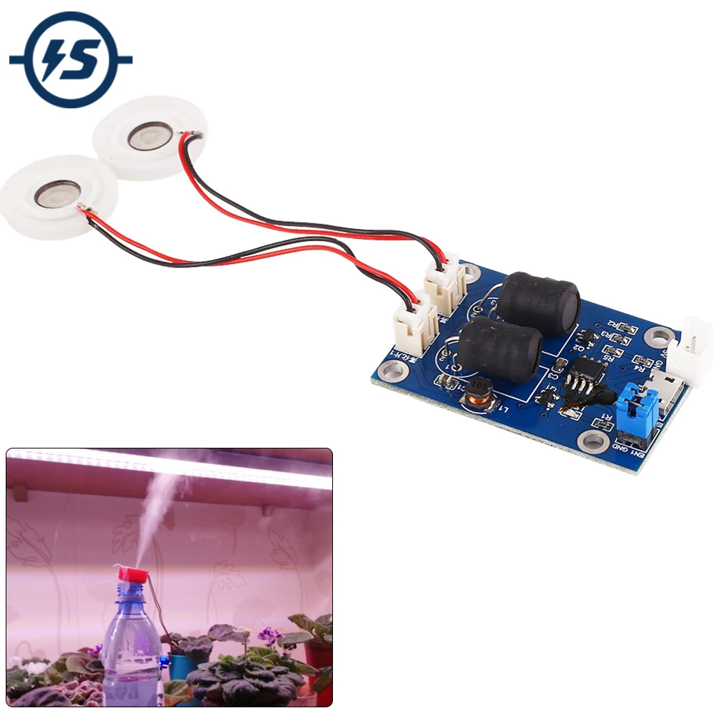 Usb 미니 가습기 Diy 키트 초음파 미스트 메이커 및 드라이버 회로 기판 안개 분무 분무기 분무기 필름