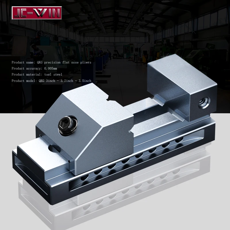 High Precision 3'' 3.2" 3.5" Toolmaker Screwless Vise Grinding Ground ...