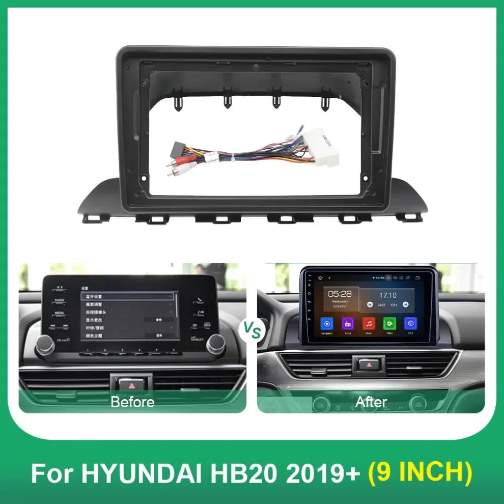 9-Inch-Radio-Fascia-DVD-GPS-MP5-Panel-Frame-For-Hyundai-HB20-2020 ...
