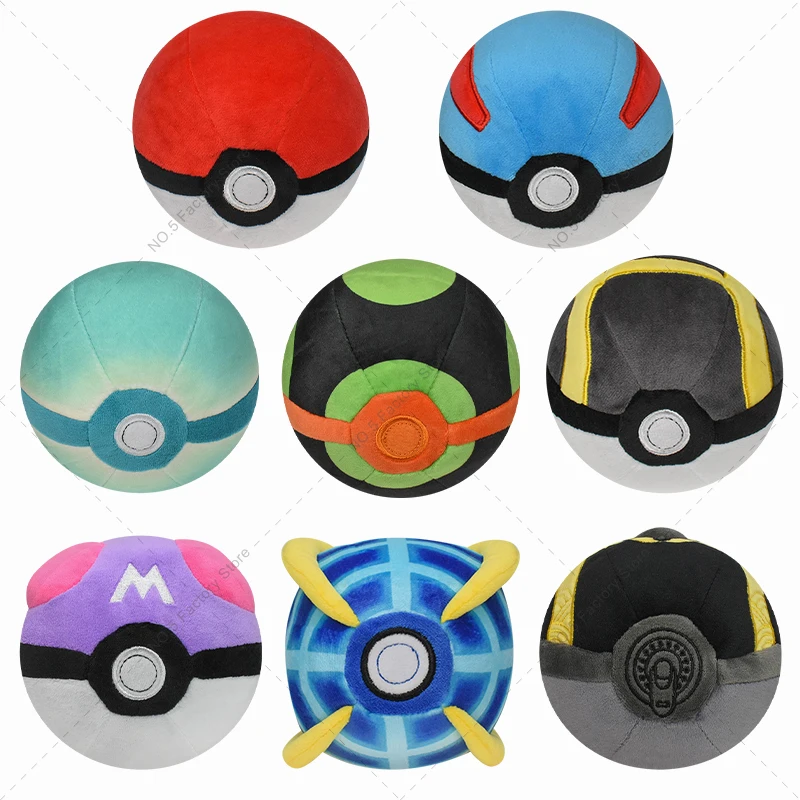 Pokeball Plush Master Ball Poke Ball Great Ball Beast Ball Dusk Ball Hisuian Ultra Ball Toys for ...