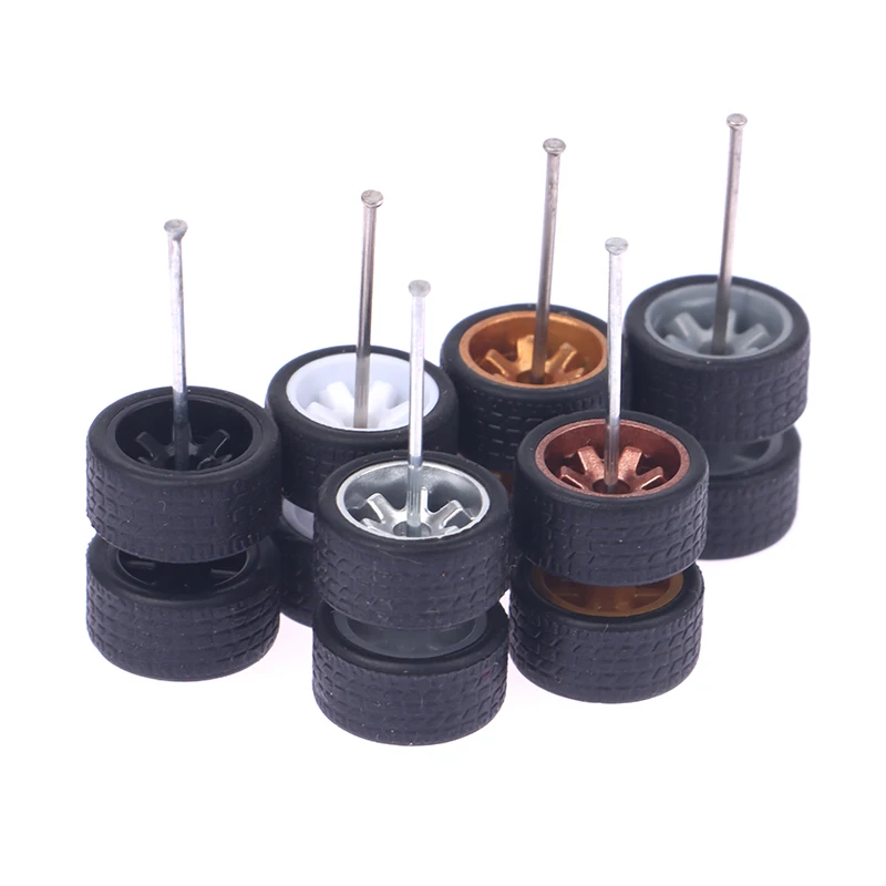 Ruedas de coche para Hotwheels con neumáticos de goma, piezas básicas ...