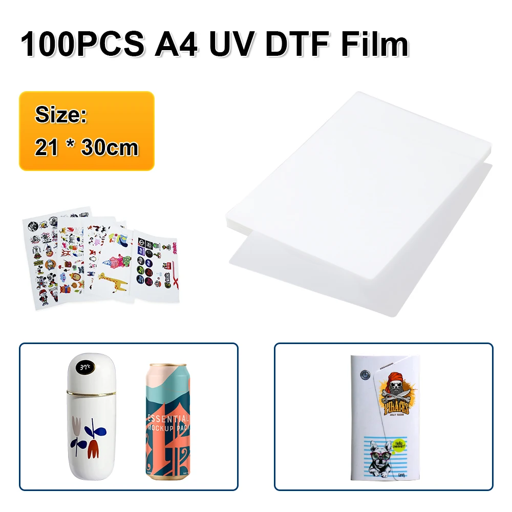 100PCS-A4-UV-DTF-A-Film-Transfer-Sticker-UV-DTF-Printer-Direct-printing ...